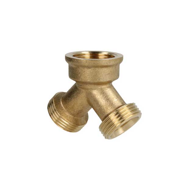 Messing Y-stuk schroefkoppeling bn-bt-bt | Warmtepomp zelf monteren